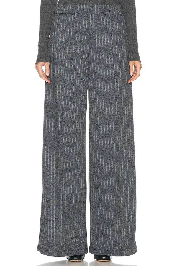 Sprwmn Wide Leg Pintuck Pant