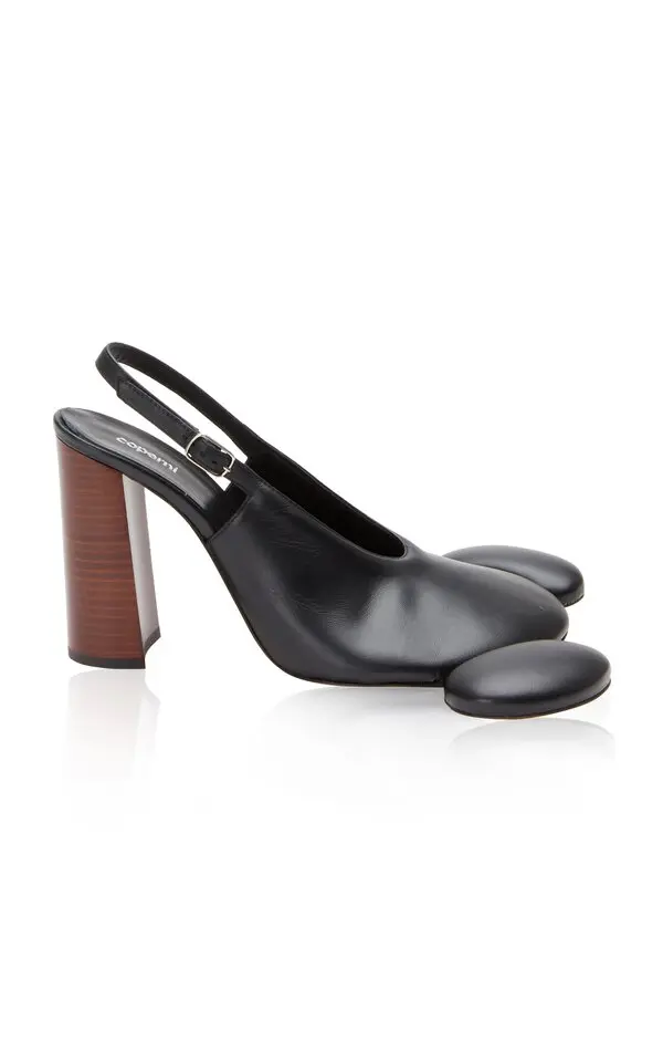 Coperni X Disney Mickey Ufo Leather Slingback Pumps