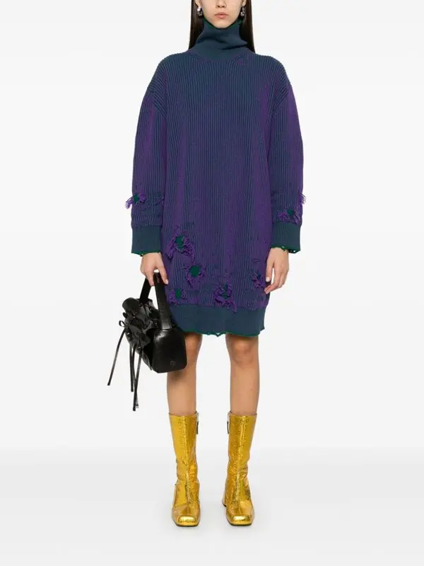 maison margiela knit dress MM6 Maison Margiela Wool-Blend Turtleneck Sweater Dress