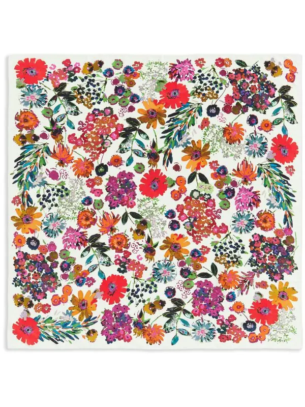 Bimba Y Lola Floral-print Scarf - White