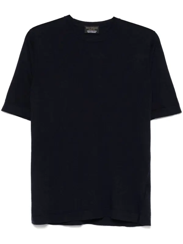 DELL'OGLIO Fine-knit T-shirt - Blue