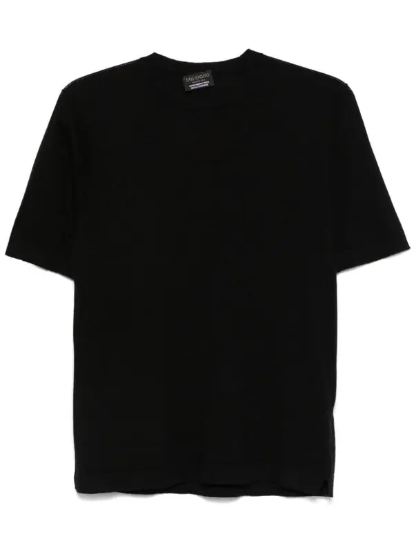 DELL'OGLIO Fine-knit T-shirt - Black
