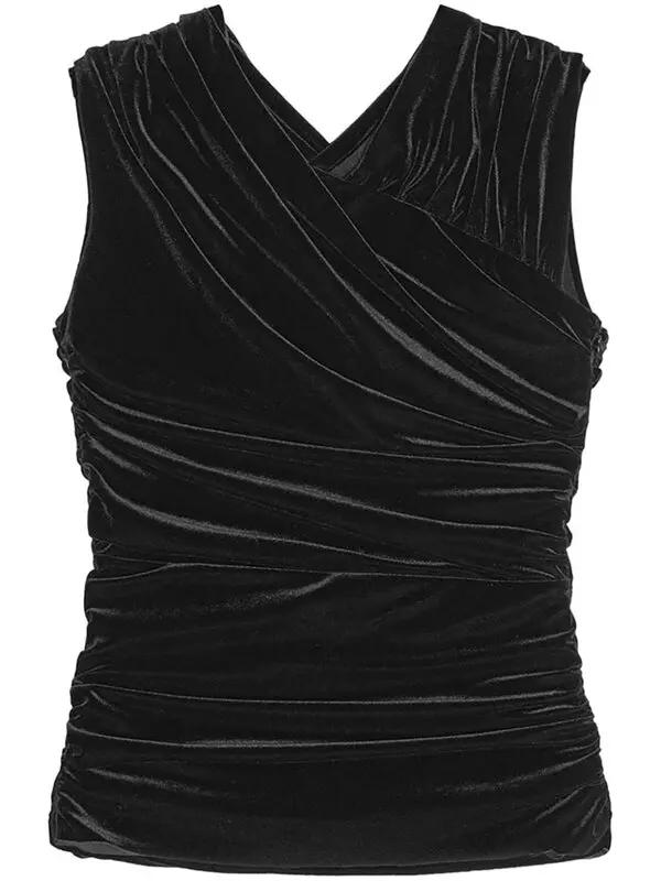 GANNI Ruched-detailing Top