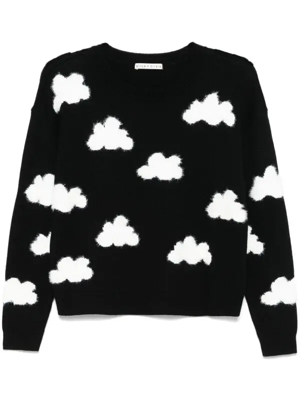 Alice + Olivia Gleeson Intarsia Knit Sweater