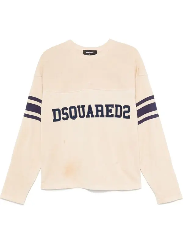 Dsquared2 Logo-embroidered Sweater - Neutrals
