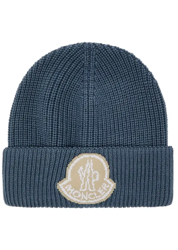 Moncler Wool Beanie - Blue