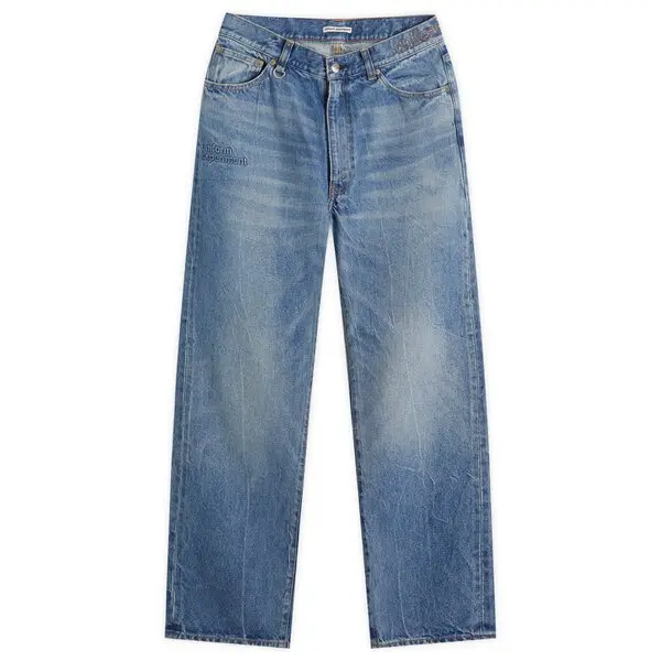 UNIFORM EXPERIMENT Damaged Denim Jeans
