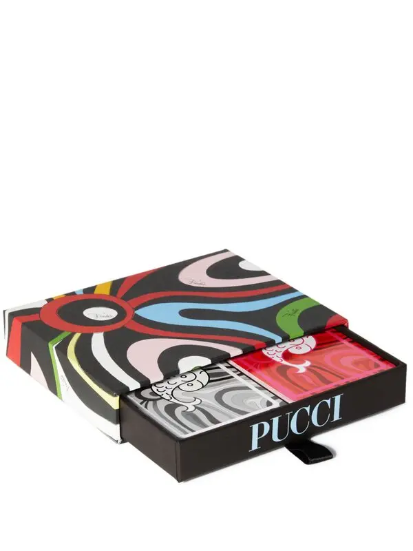 Emilio Pucci Marmo-print Playing Cards