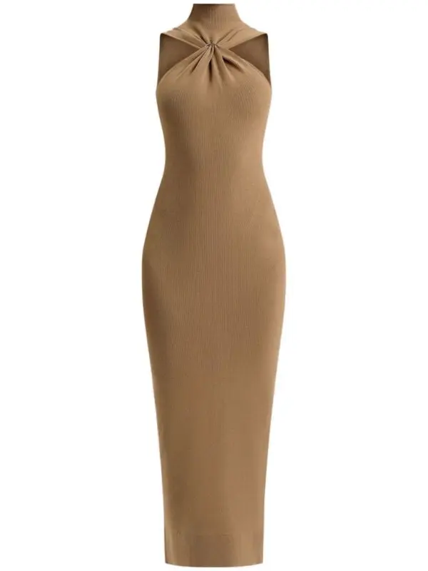 Herve Leger Angelica Ribbed Knit Gown