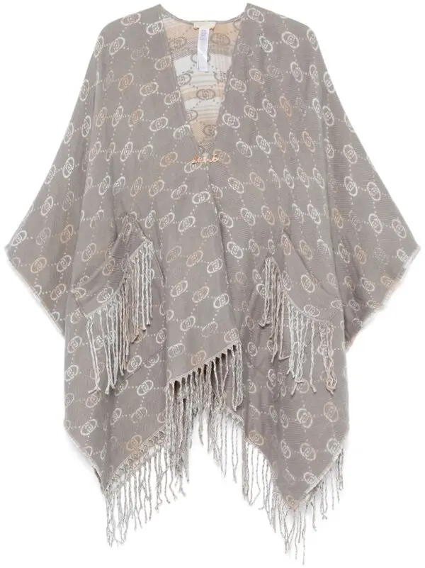 Liu Jo Jacquard-logo Poncho