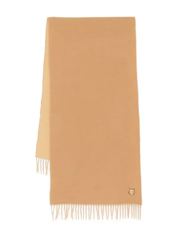 Maison Kitsuné Bold Fox Head Patch Scarf - Brown