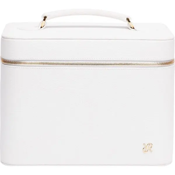 RAPPORT LONDON Tuxedo Leather Vanity Case - White