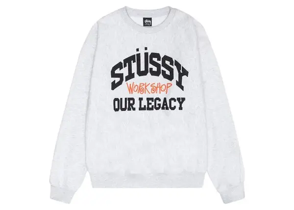 StÜssy X Our Legacy Collegiate Crew - Ash Heather