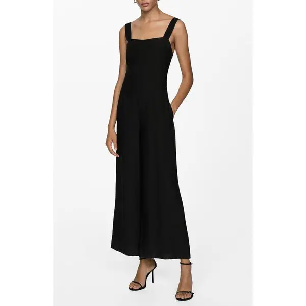 Mango Crop Wide Leg Jumpsuit