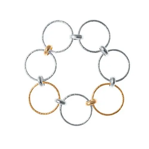 LUCY QUARTERMAINE Multi-finish Hula Link Bracelet