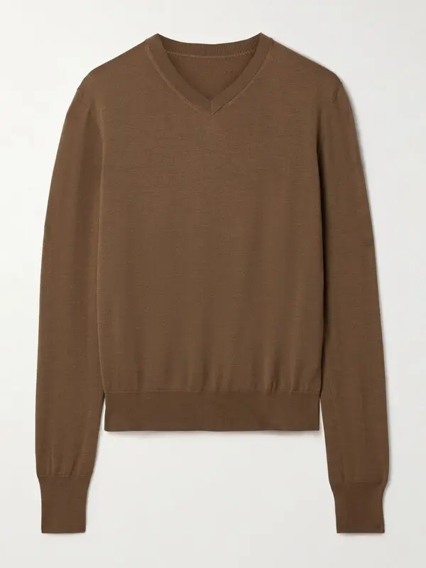 Khaite Senta Wool-blend Sweater - Brown