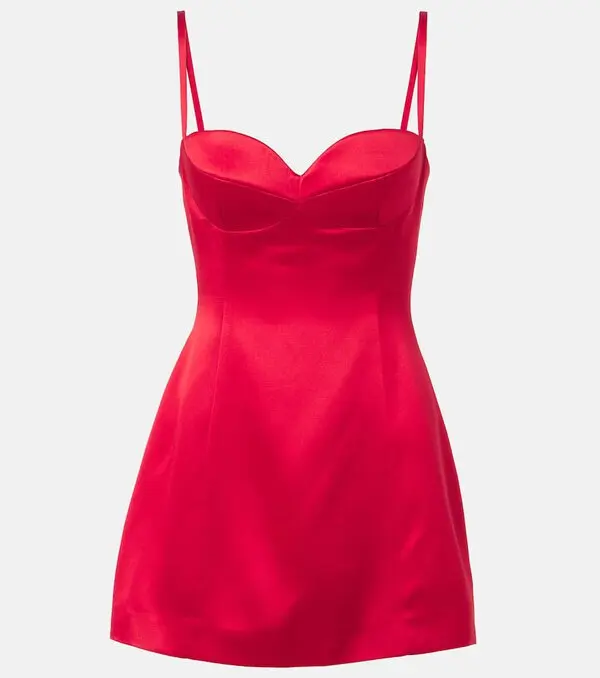 Magda Butrym Silk And Wool Satin Mini Dress