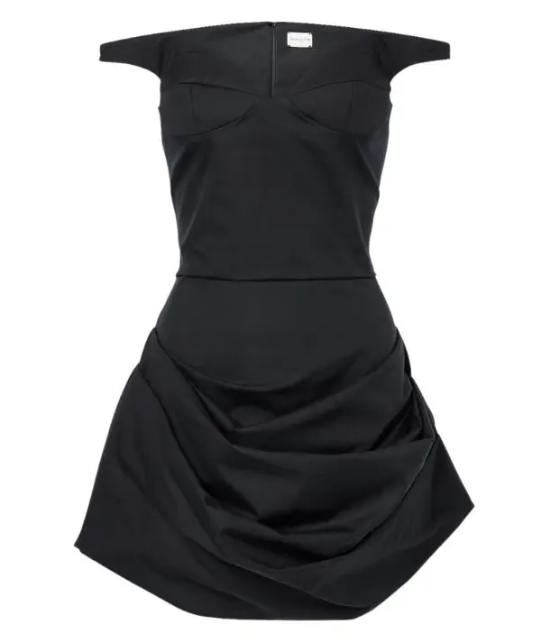 Magda Butrym Off-shoulder Mini Dress - Black