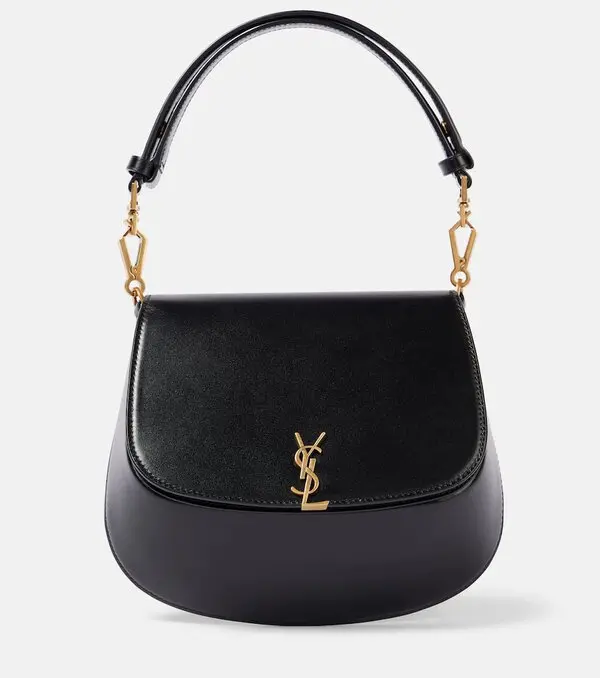 Saint Laurent Voltaire Leather Shoulder Bag - Black