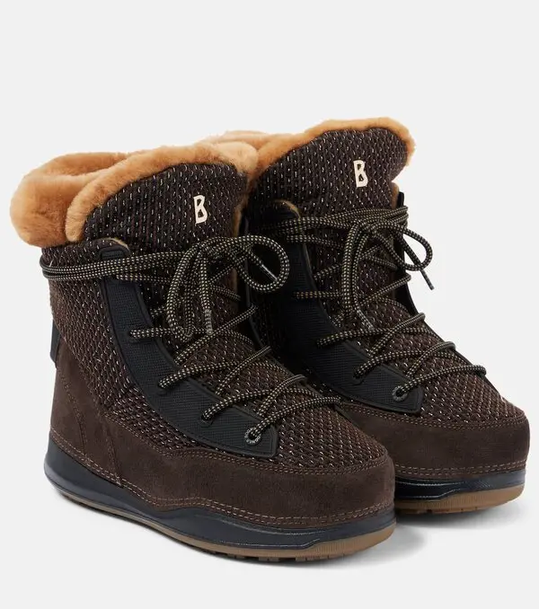 Bogner Verbier Shearling-trimmed Ankle Boots