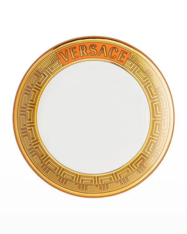 Versace Salad Plate - Medusa Amplified Orange Coin