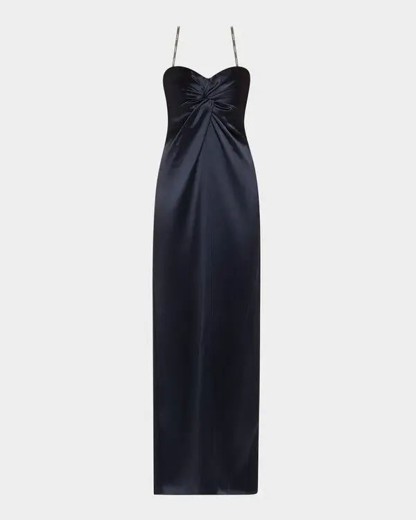 Retrofete Olivine Twist Column Dress - Navy