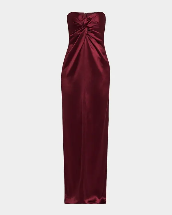 Retrofete Olivine Twist Column Dress - Port