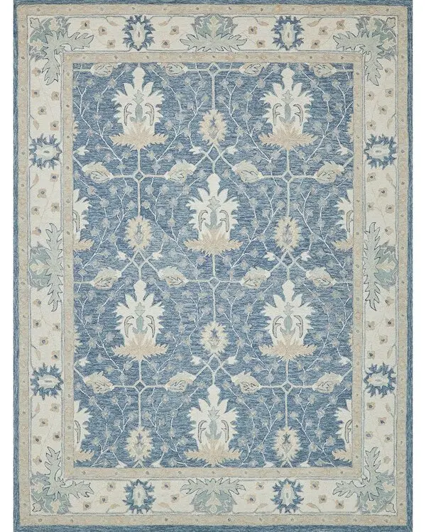 EXQUISITE RUGS Claremont Hand-tufted Oushak Rug, 8' X 10 - Blue/ivory