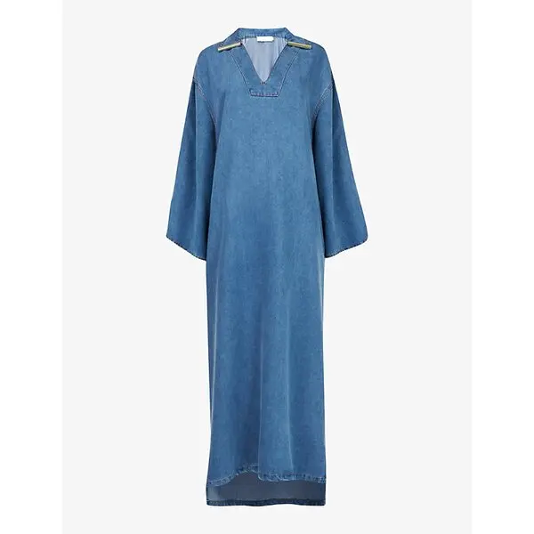 LEEM Relaxed-fit Denim Kaftan