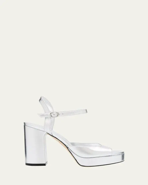 STUART WEITZMAN Dayna Ii Platform Sandals - Silver