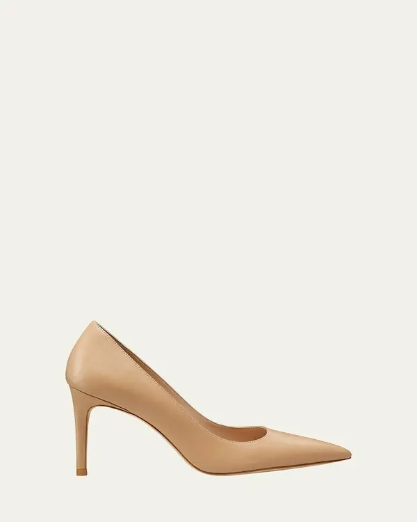 STUART WEITZMAN Power 85 Leather Pumps - Adobe