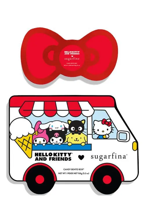 SUGARFINA Hello Kitty® & Friends Ice Cream Truck 3-piece Bento Box & Bow 2-piece Bento Box Set