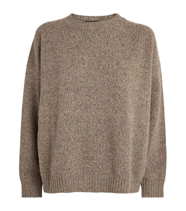 Max Mara Virgin Wool Turtleneck Sweater - Beige