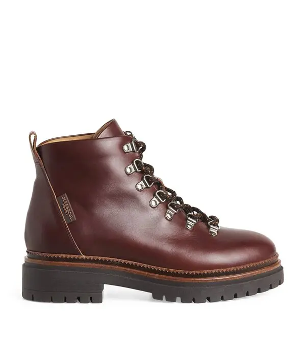Max Mara Leather Lace-up Ankle Boots