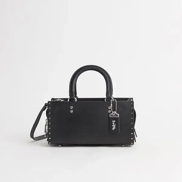 Coach Restored Rogue Bag 26 With Rivets - Silver/Black | Editorialist
