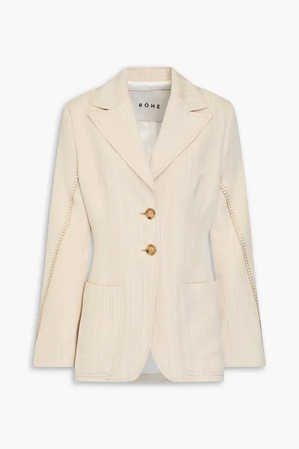 RÓHE Whipstitched Woven Blazer