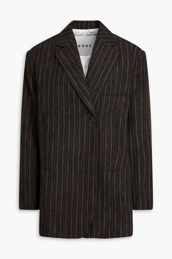 RÓHE Pinstriped Cotton-blend Tweed Blazer