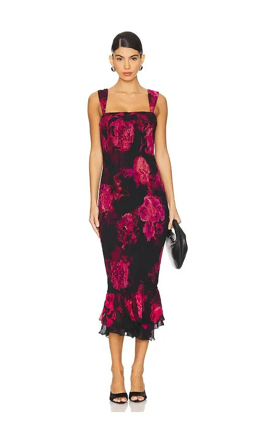 Hemant & Nandita Smocked Midi Dress