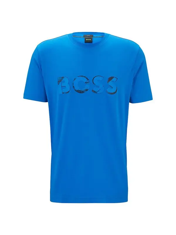 Hugo Boss Stretch-Cotton Short-Sleeved T-Shirt With Logo