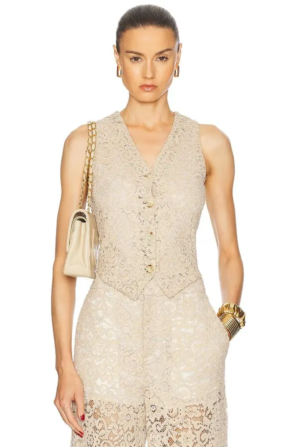 Blumarine Rebrode Lace Gilet