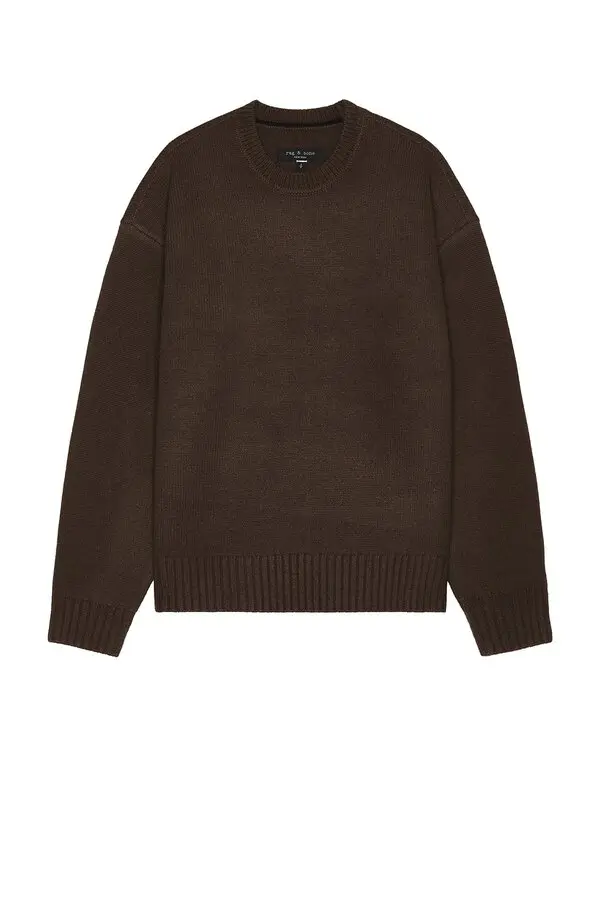 Rag & Bone Clarkson Crew Sweater - Slate Brown
