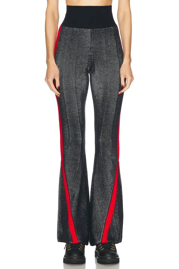 Perfect Moment Evie Knitted Flare Legging In Red