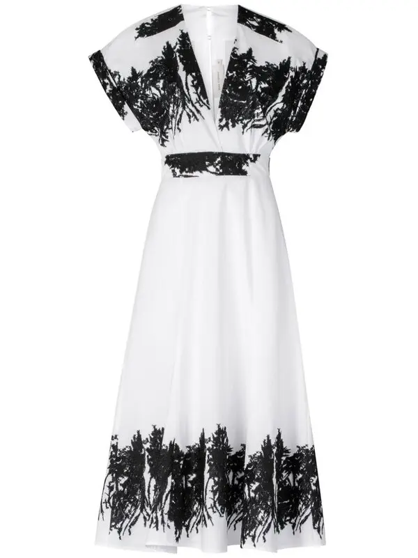 Silvia Tcherassi Laila Embroidered Midi Dress