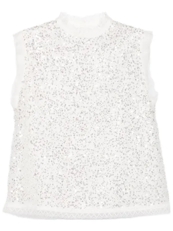 Shiatzy Chen Libre Collection Sequin Top - Grey