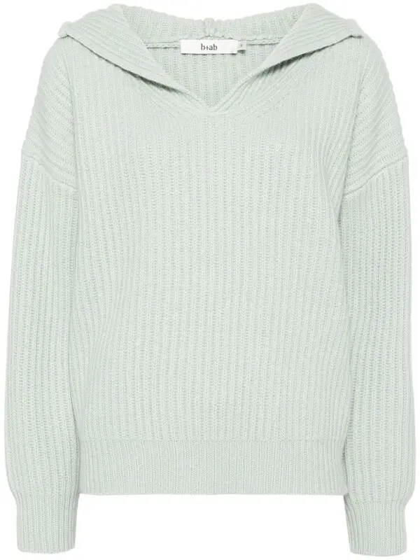 B+AB Hooded Wool Jumper - Green
