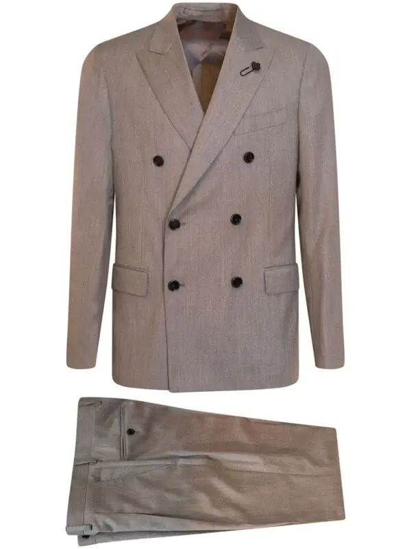LARDINI Double-breasted Two-piece Suit