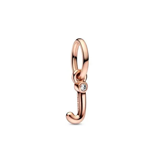 Buy PANDORA Letter J Script Alphabet Dangle Charm - Rose Gold At 39% ...