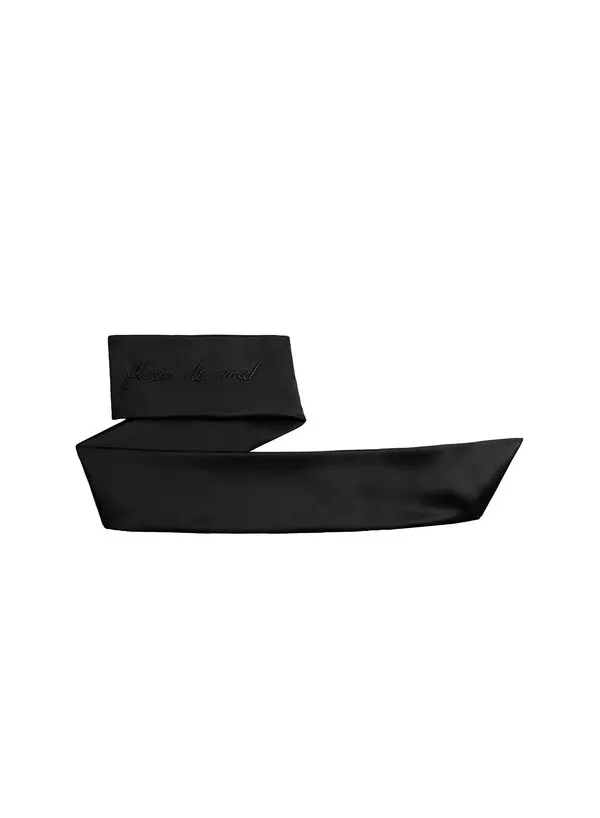 Fleur Du Mal Silk Blindfold - Black