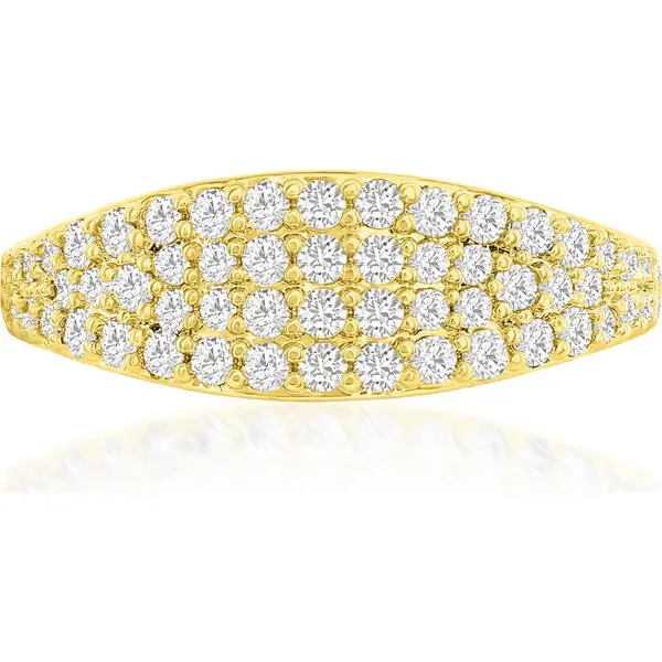 DONATELLO GIAN Name' -tone Crystal Ring
