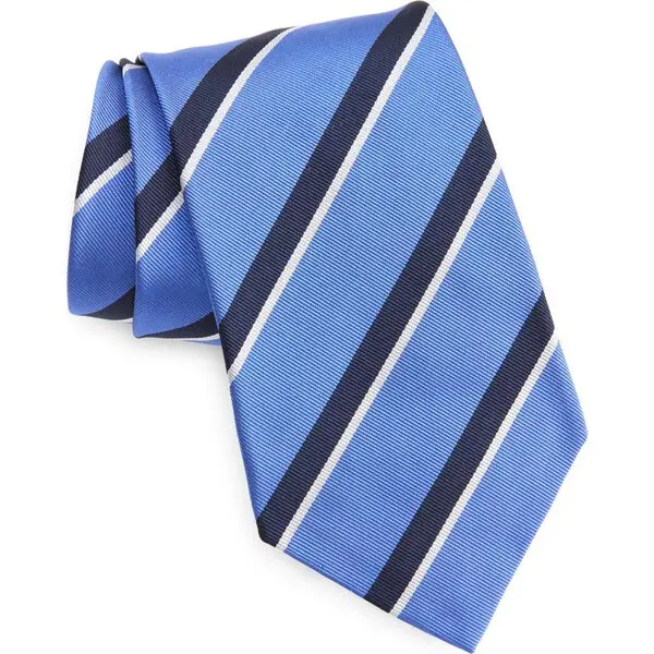 Ralph Lauren Stripe Silk Tie - Blue/ Navy